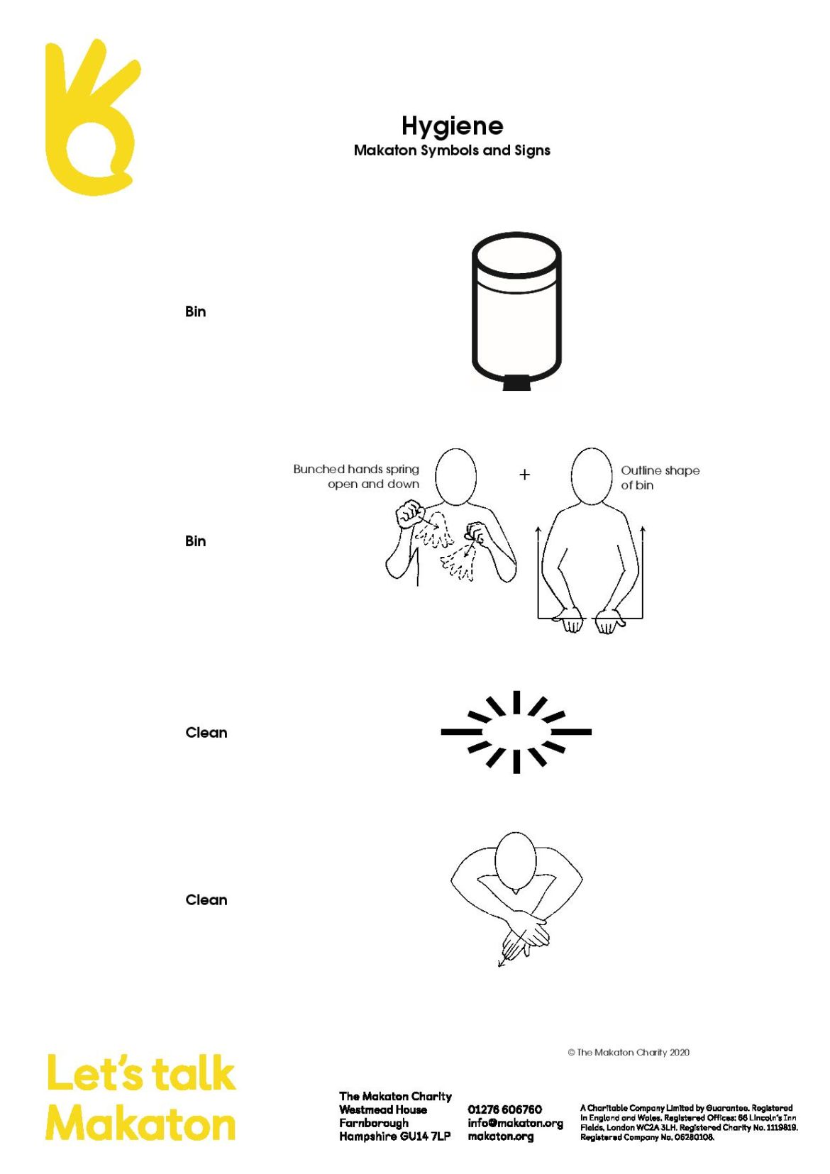 Makaton Hand Hygiene Signs and Symbols - East Kent Mencap